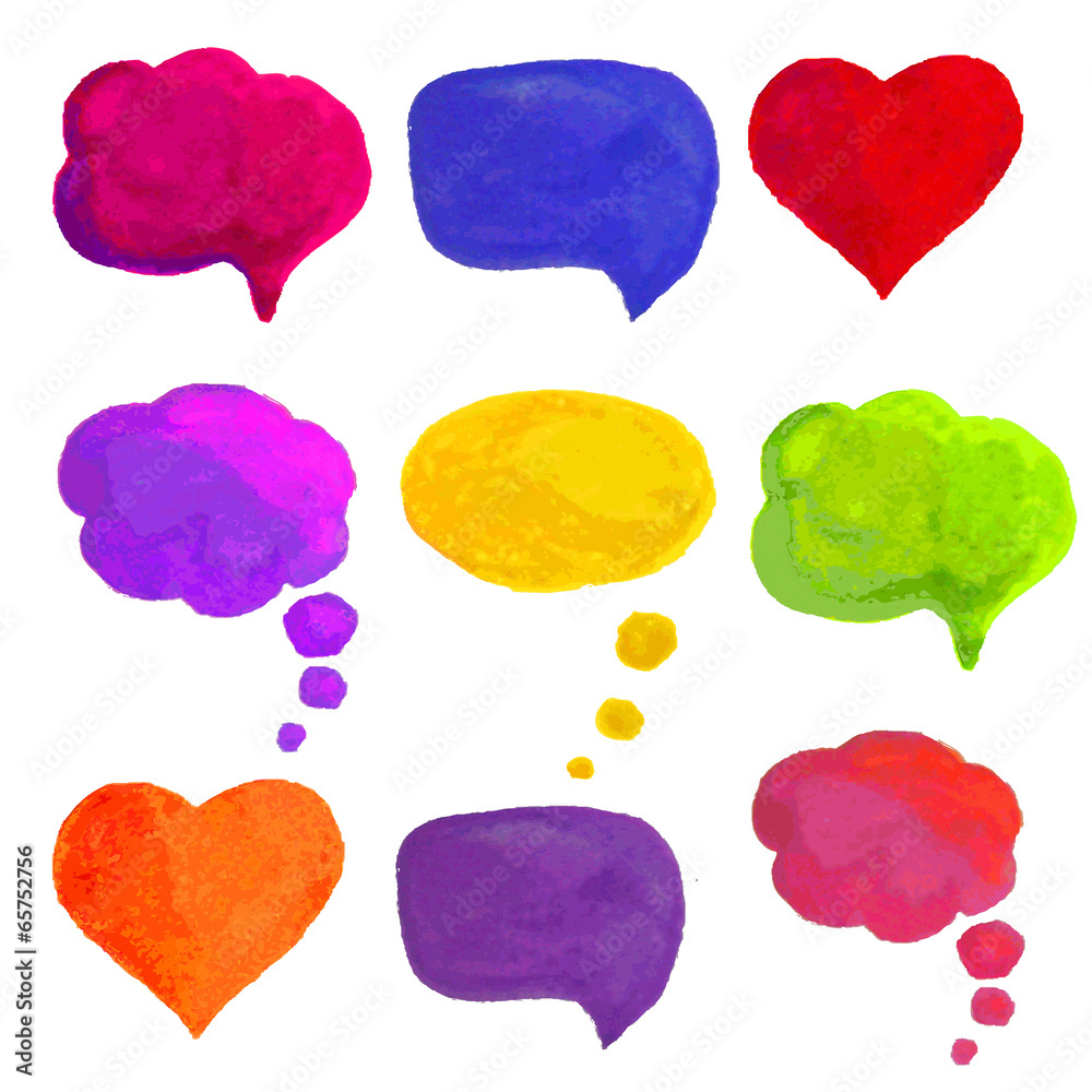 Watercolor Speech Bubble Stock Vector | Adobe Stock