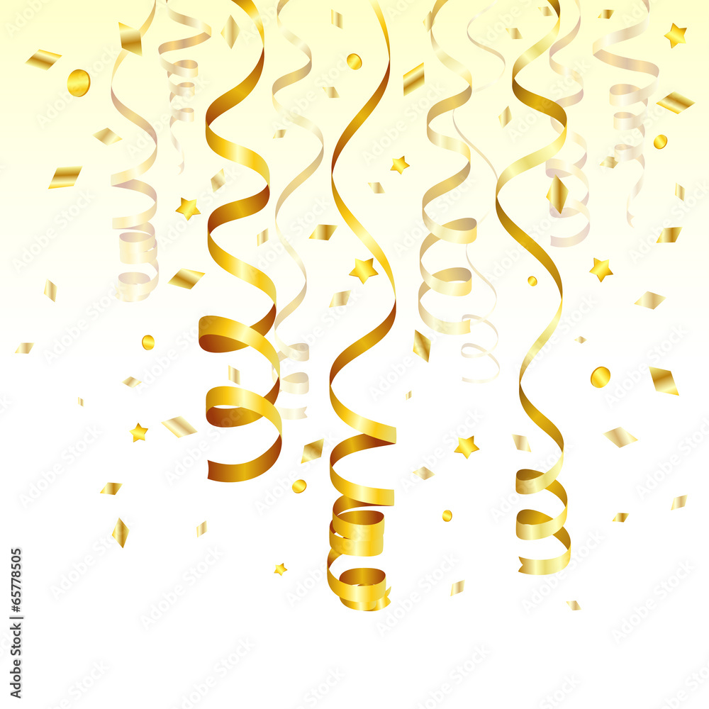 Gold Streamer Stock Illustration | Adobe Stock