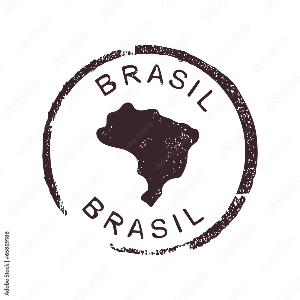 Brasil stamp Stock Vector | Adobe Stock