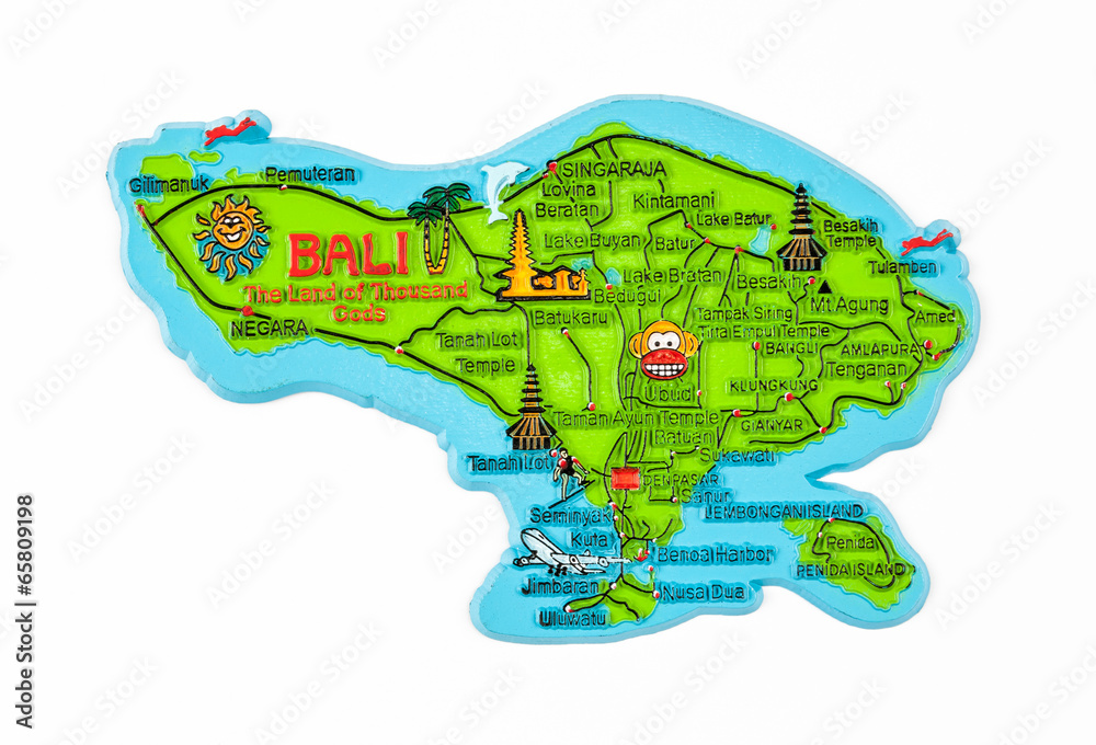 Bali Island Map Figure Stock Photo | Adobe Stock