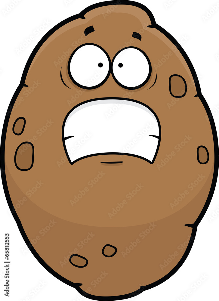 Sad Cartoon Potato