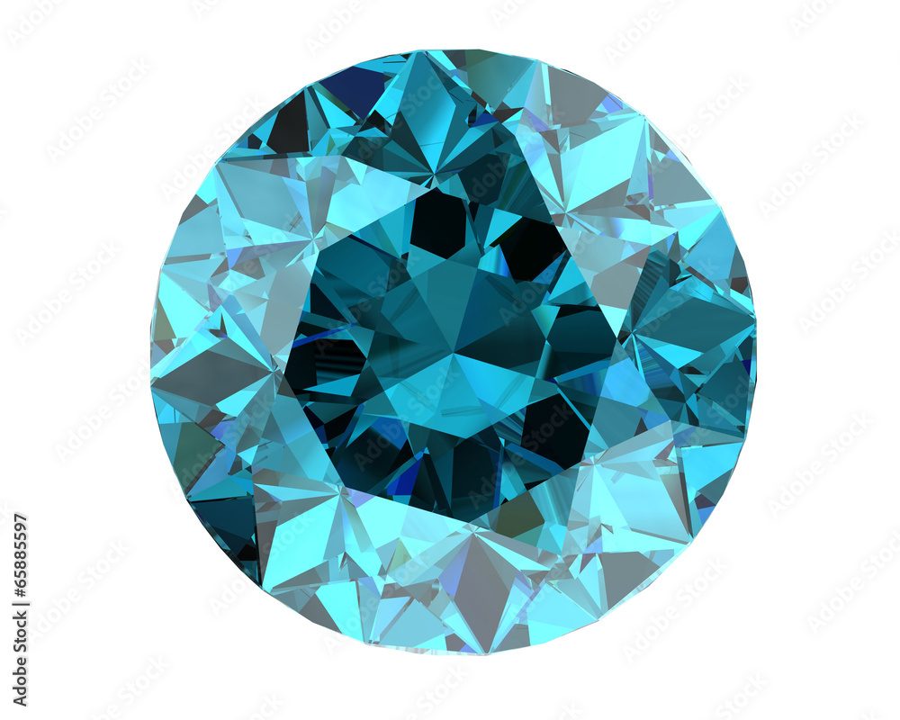 Blue diamond on white background (high resolution 3D image) Stock ...