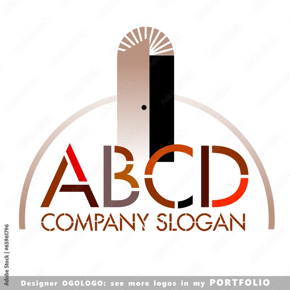 logo, doors, vector, doorway, entrance, opening, light, open Stock ...