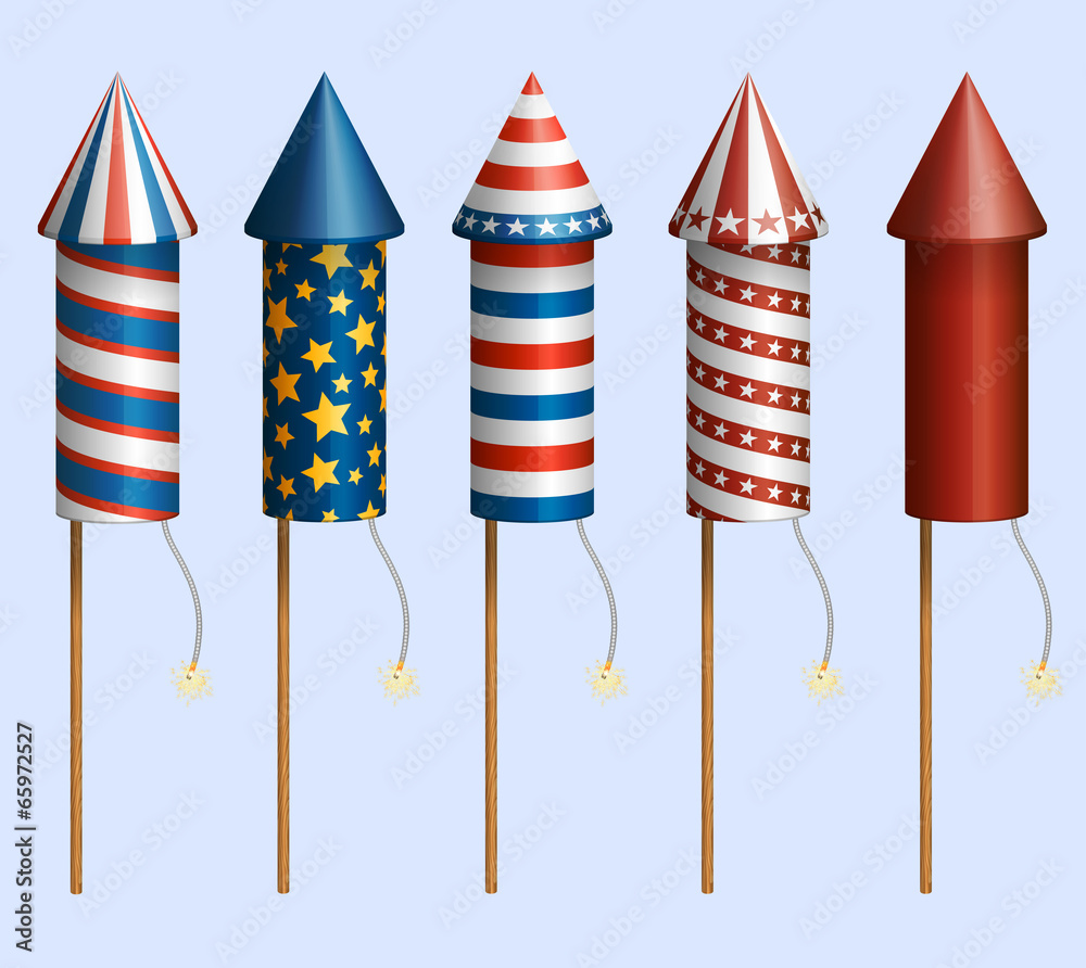 Firework rockets Stock Vector | Adobe Stock