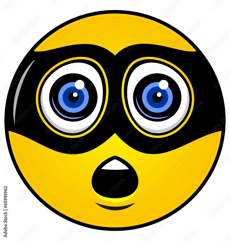 smiley with mask Stock Vector | Adobe Stock