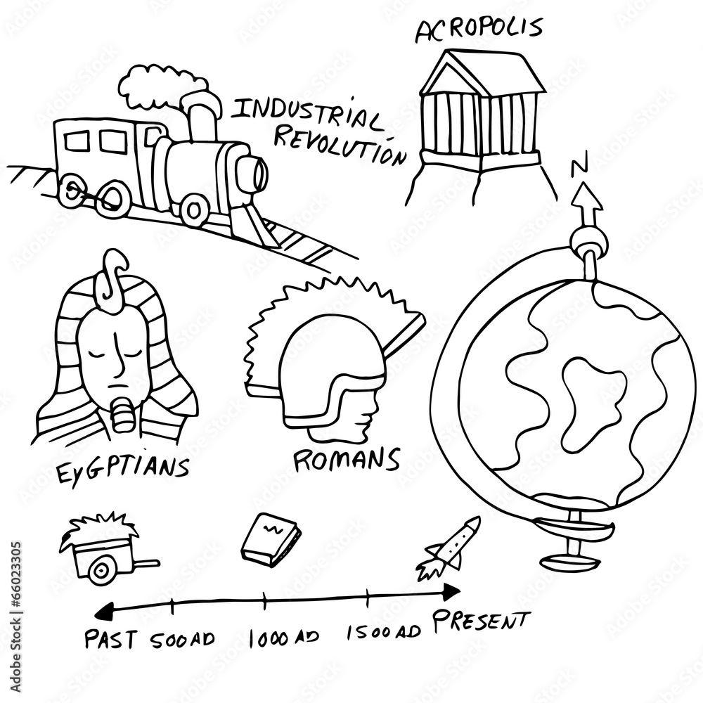 History Symbols Stock Vector | Adobe Stock