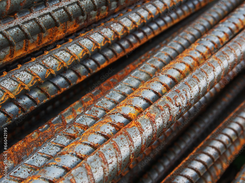 Rust steel rods or bars Stock Photo | Adobe Stock