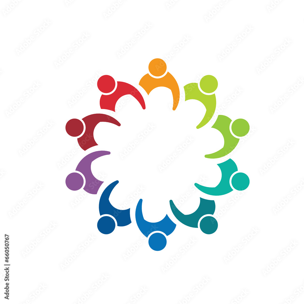 Team meeting 10 image. Concept of teamwork logo Stock Vector | Adobe Stock