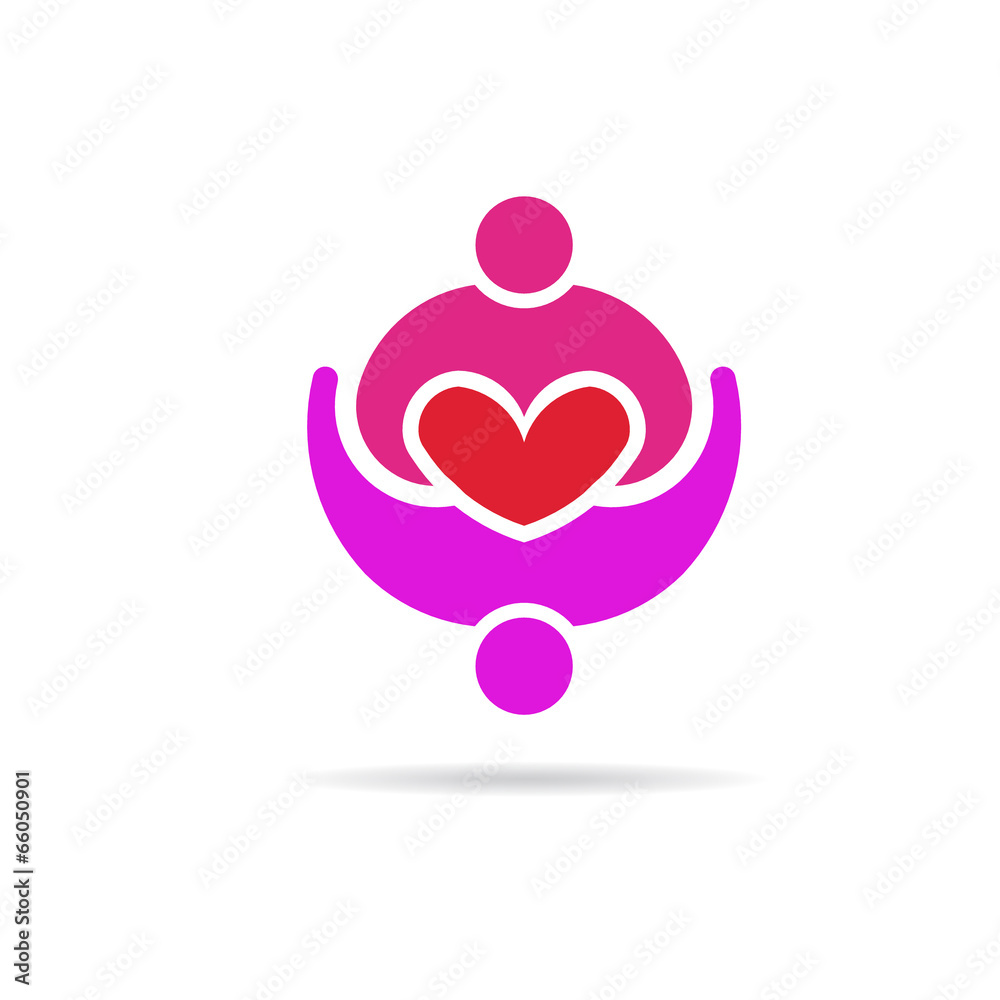 Heart Friendship people image. Concept of love, care Stock Vector ...