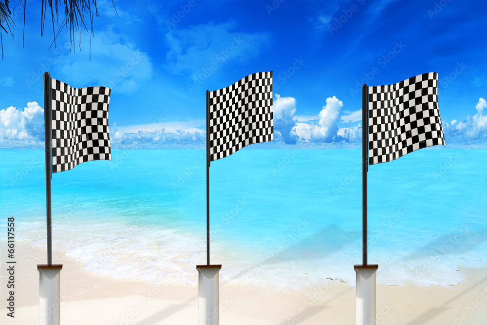 Zielfahnen - 3D Render Stock-Foto | Adobe Stock