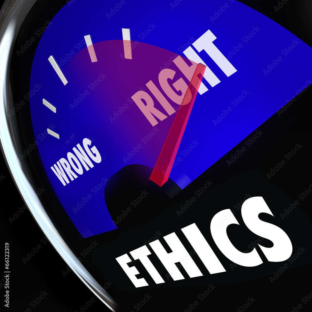 Ethics Gauge Measure Conscious Behavior Good Bad Right Wrong ...