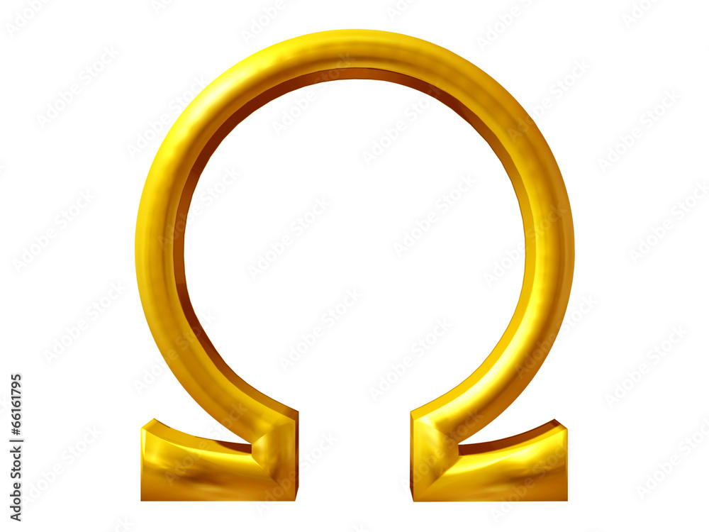 Omega sign in gold Stock Illustration | Adobe Stock