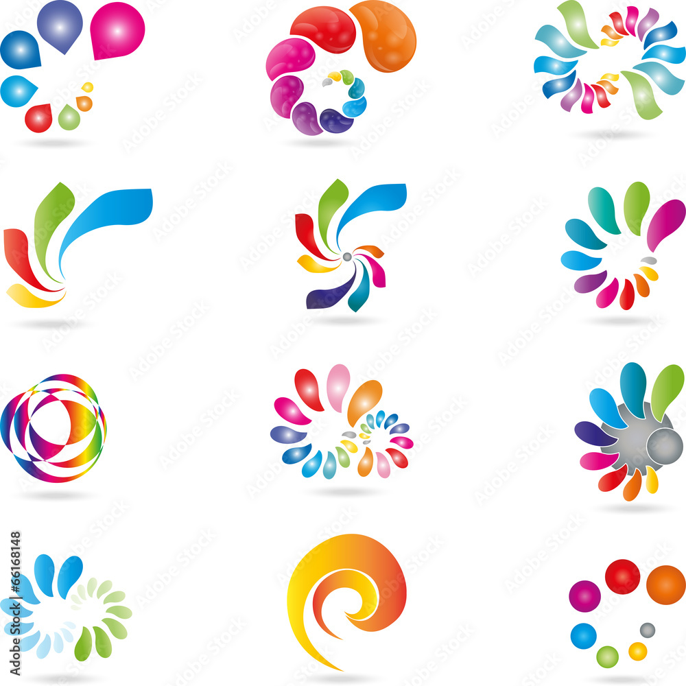 Logo, Spirale, Welle, Schnörkel vector de Stock | Adobe Stock