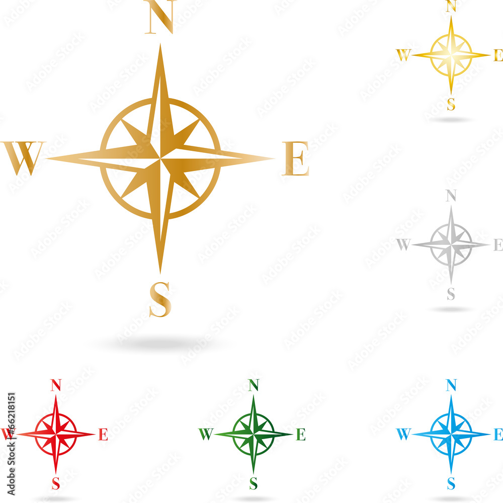 Kompass, compass, Logo, Zeichen Stock-Vektorgrafik | Adobe Stock