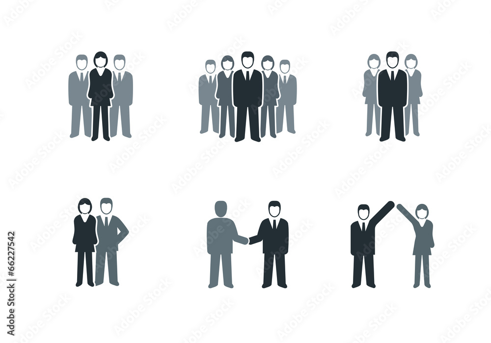 Business People Icon Set Stock Vector | Adobe Stock