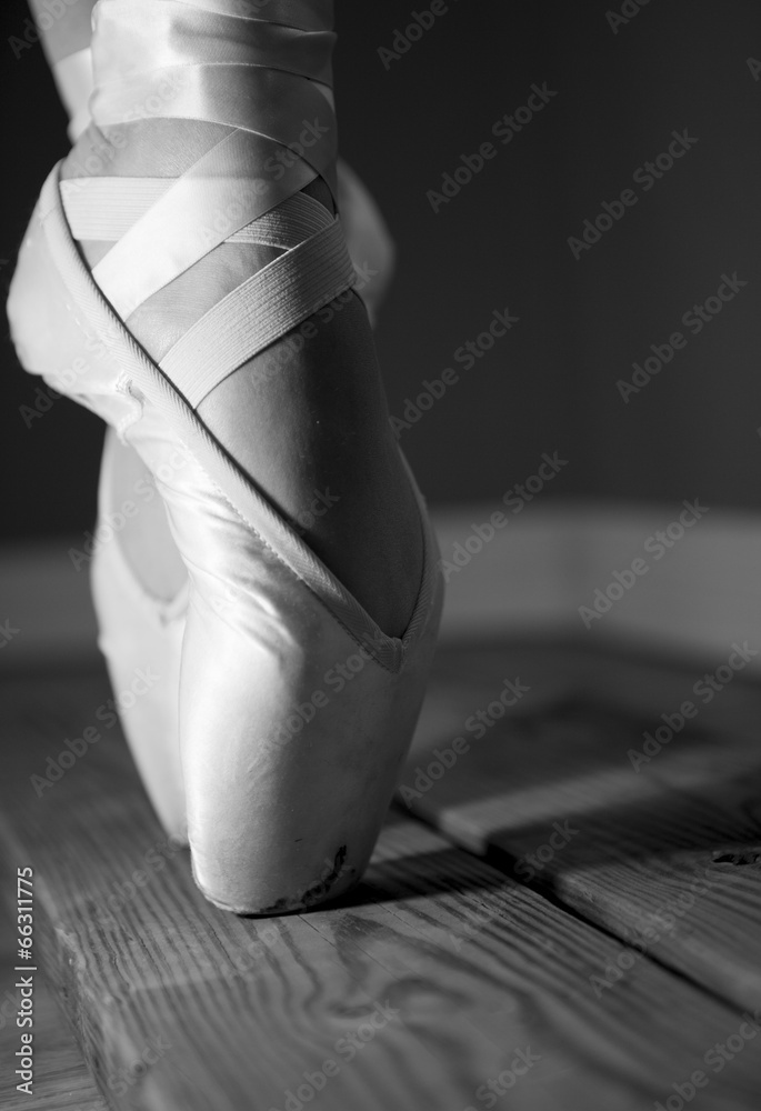 Pointe Shoes Black And White