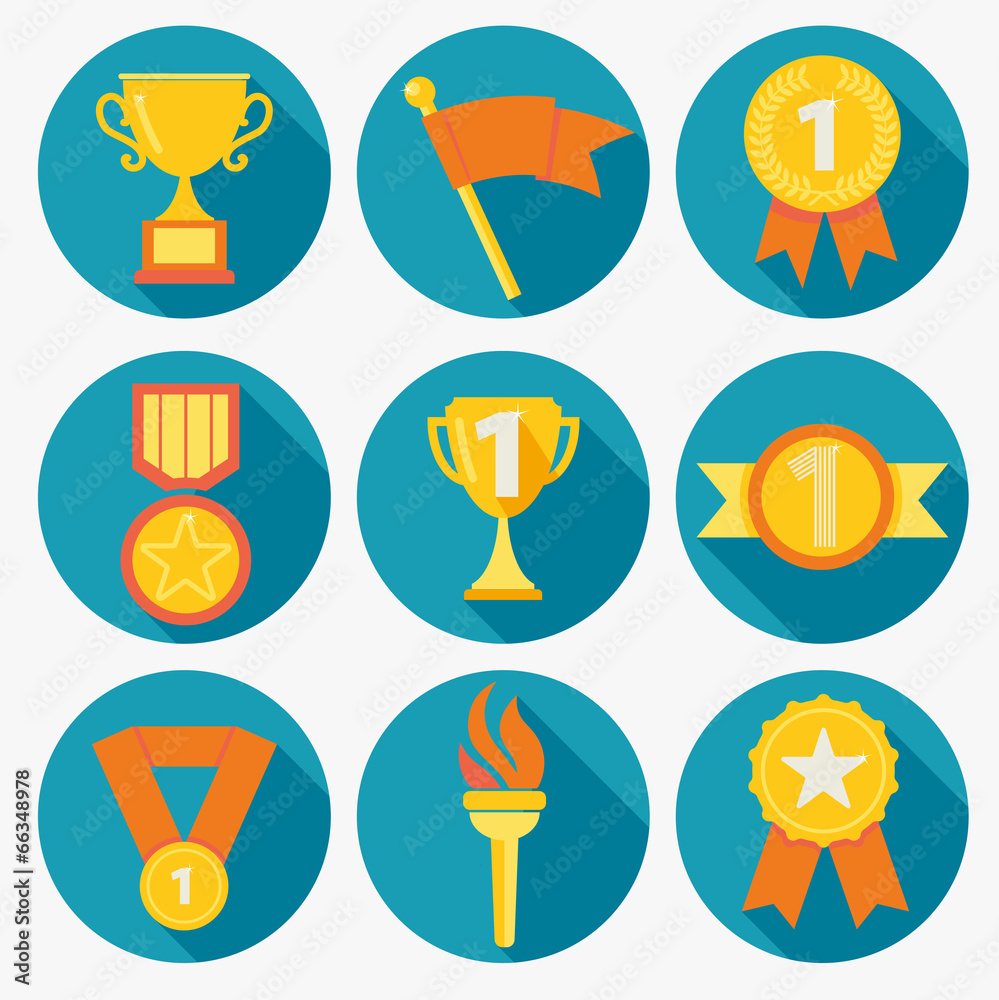 Award icons Stock Vector | Adobe Stock