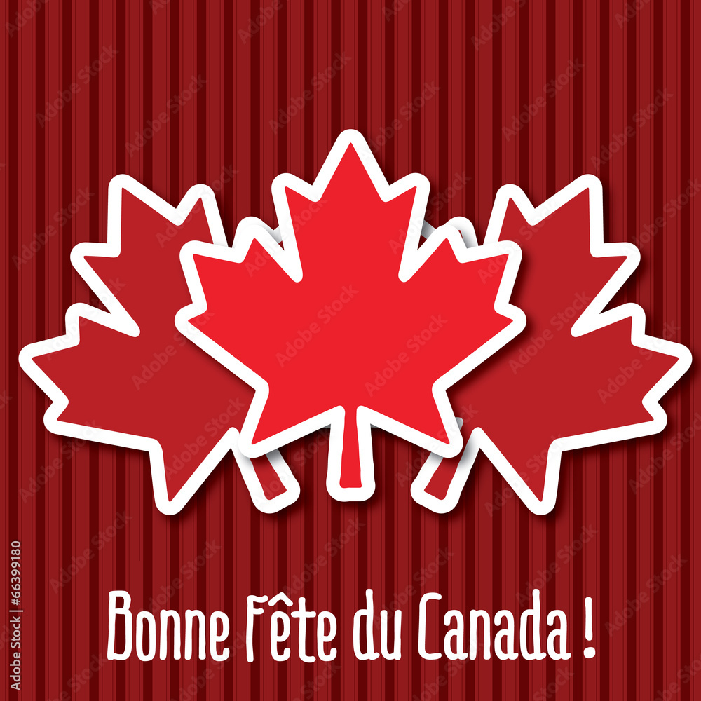 French "Happy Canada Day" Card Stock Vector | Adobe Stock
