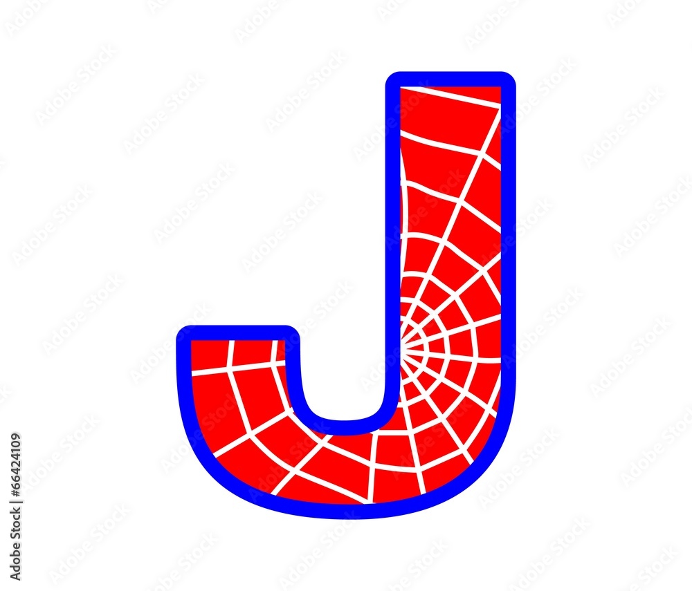 J letter - spider web alphabet Stock Vector | Adobe Stock