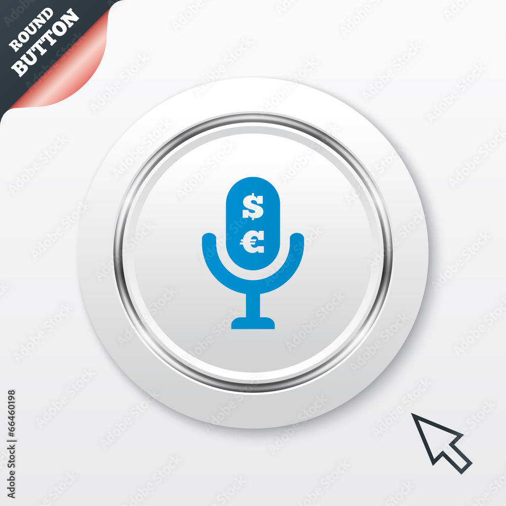 Microphone icon. Speaker symbol. Paid music sign Stock Vector | Adobe Stock