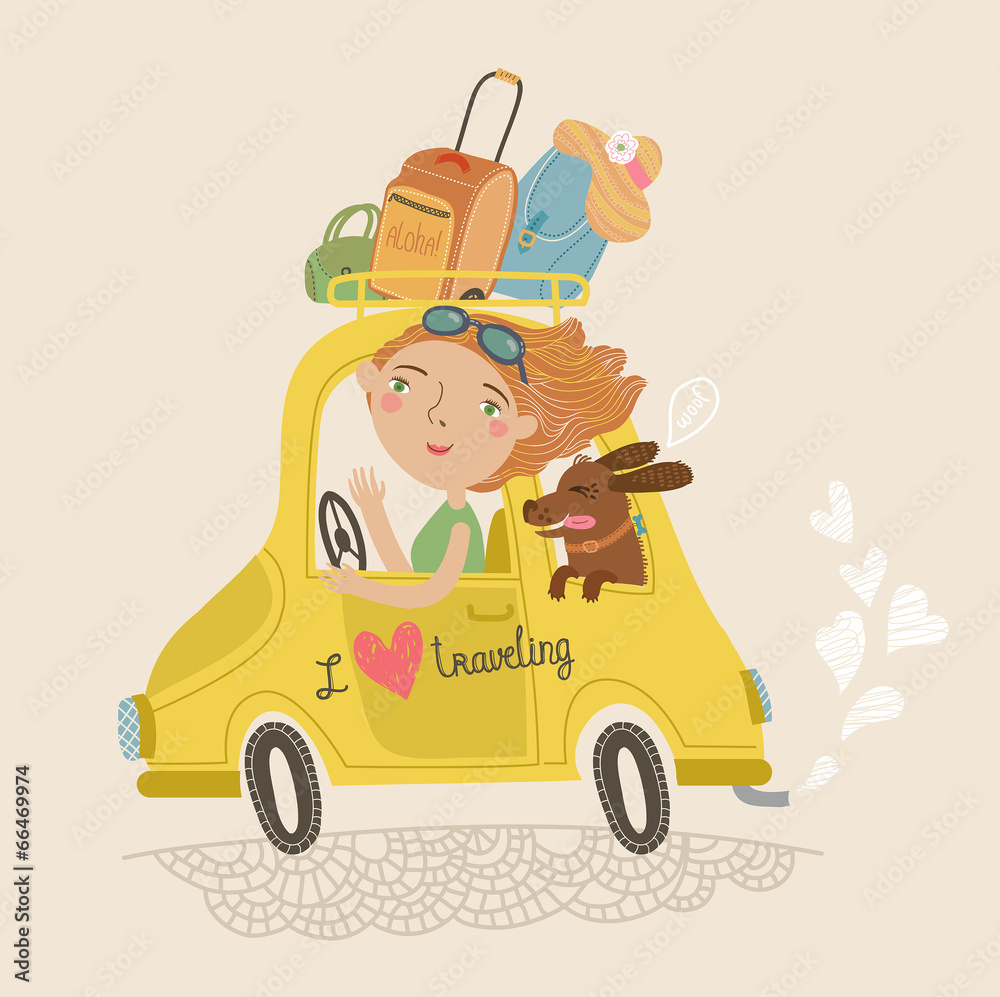 I love to travel Stock Vector | Adobe Stock