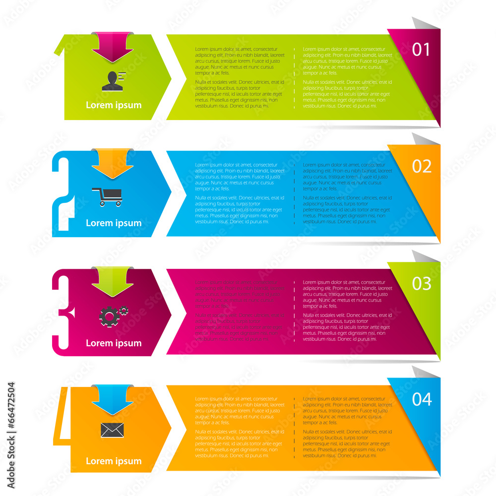 Step by step infographics Stock Vector | Adobe Stock