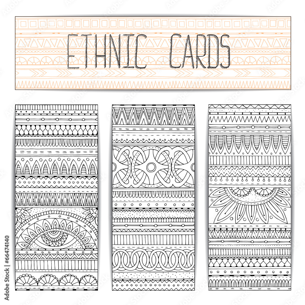 Tribal texture. Series of image Template frame design for card. Stock ...