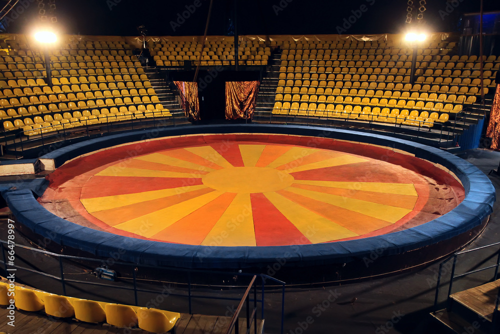 circus ring and chairs for people Stock Photo | Adobe Stock
