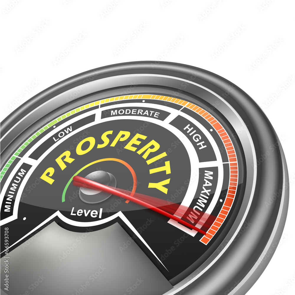 vector prosperity conceptual meter indicator Stock Vector | Adobe Stock