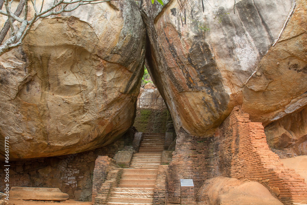 Sigiriya rock in Sri Lanka Stock Photo | Adobe Stock