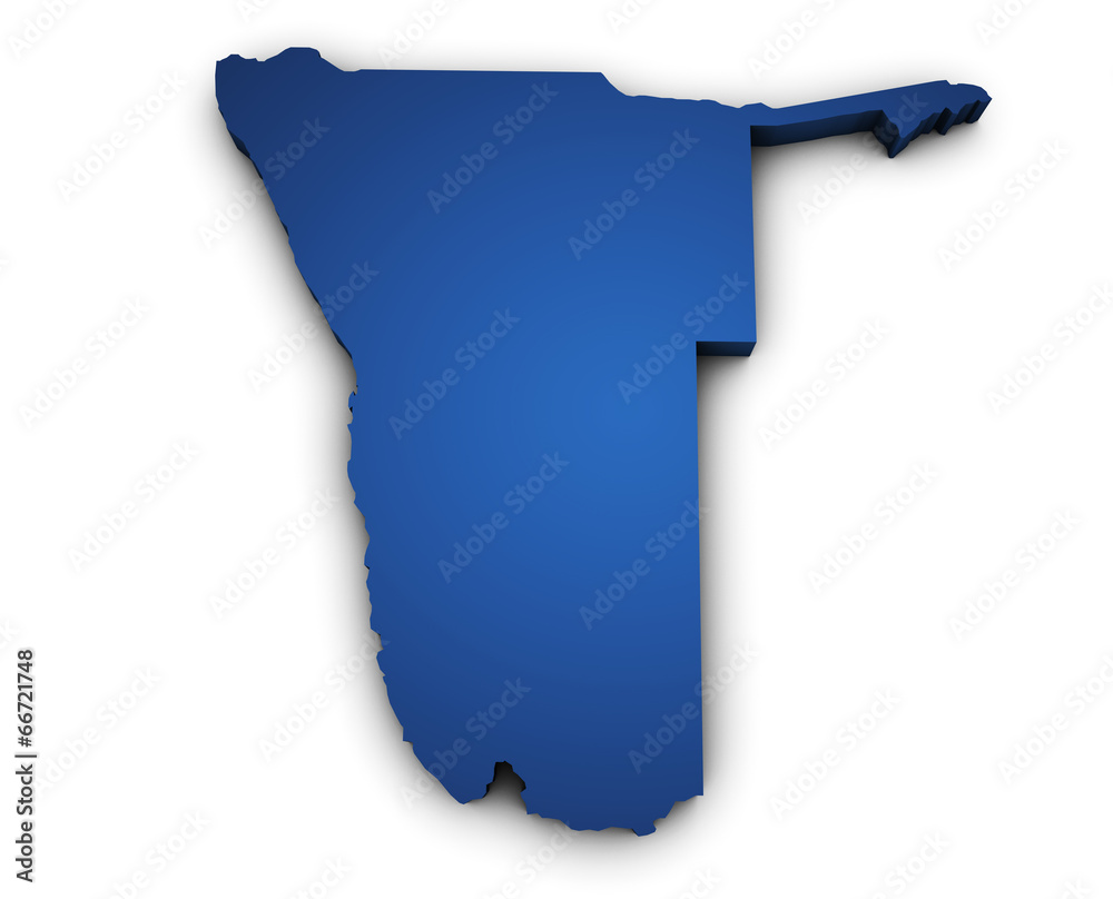 Map Of Namibia 3d Shape Stock Illustration | Adobe Stock