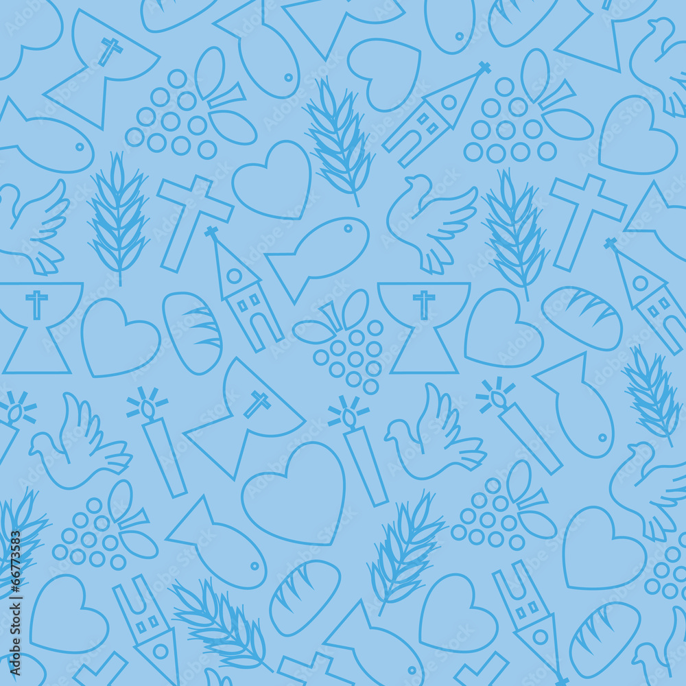 blue background with communion icons Stock Vector | Adobe Stock