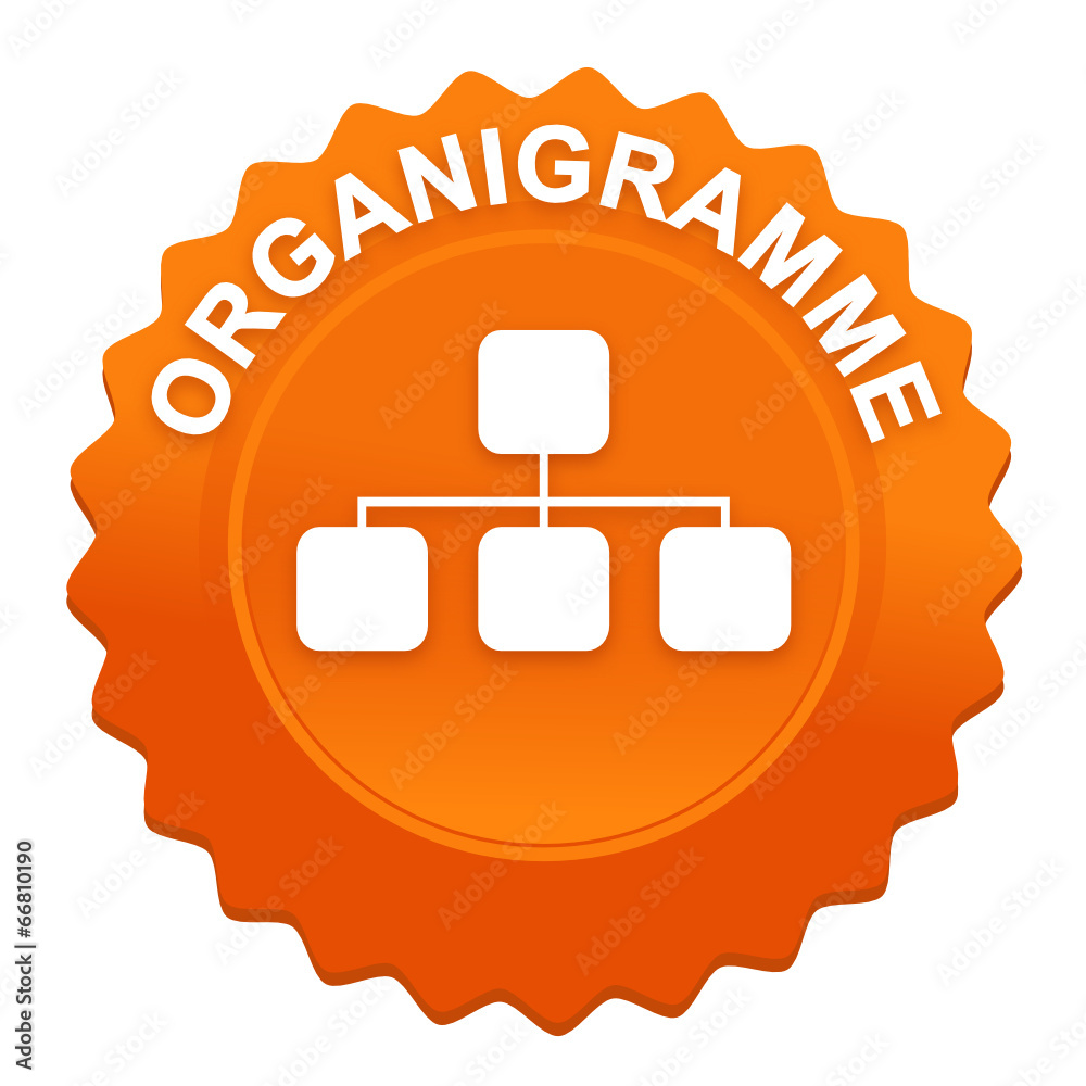 organigramme sur bouton web denté orange Stock Vector | Adobe Stock