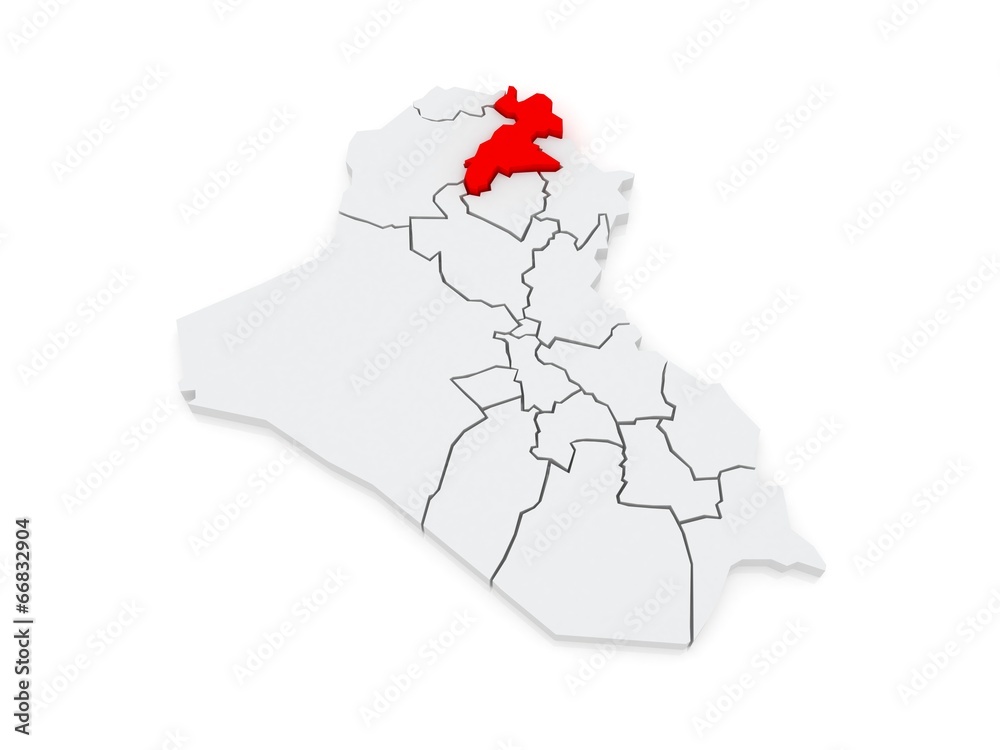 Map of Erbil. Iraq. Stock Illustration | Adobe Stock