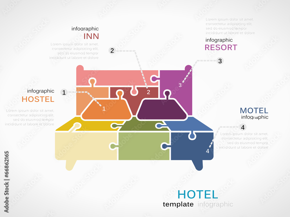 Hotel infographics Stock Vector | Adobe Stock