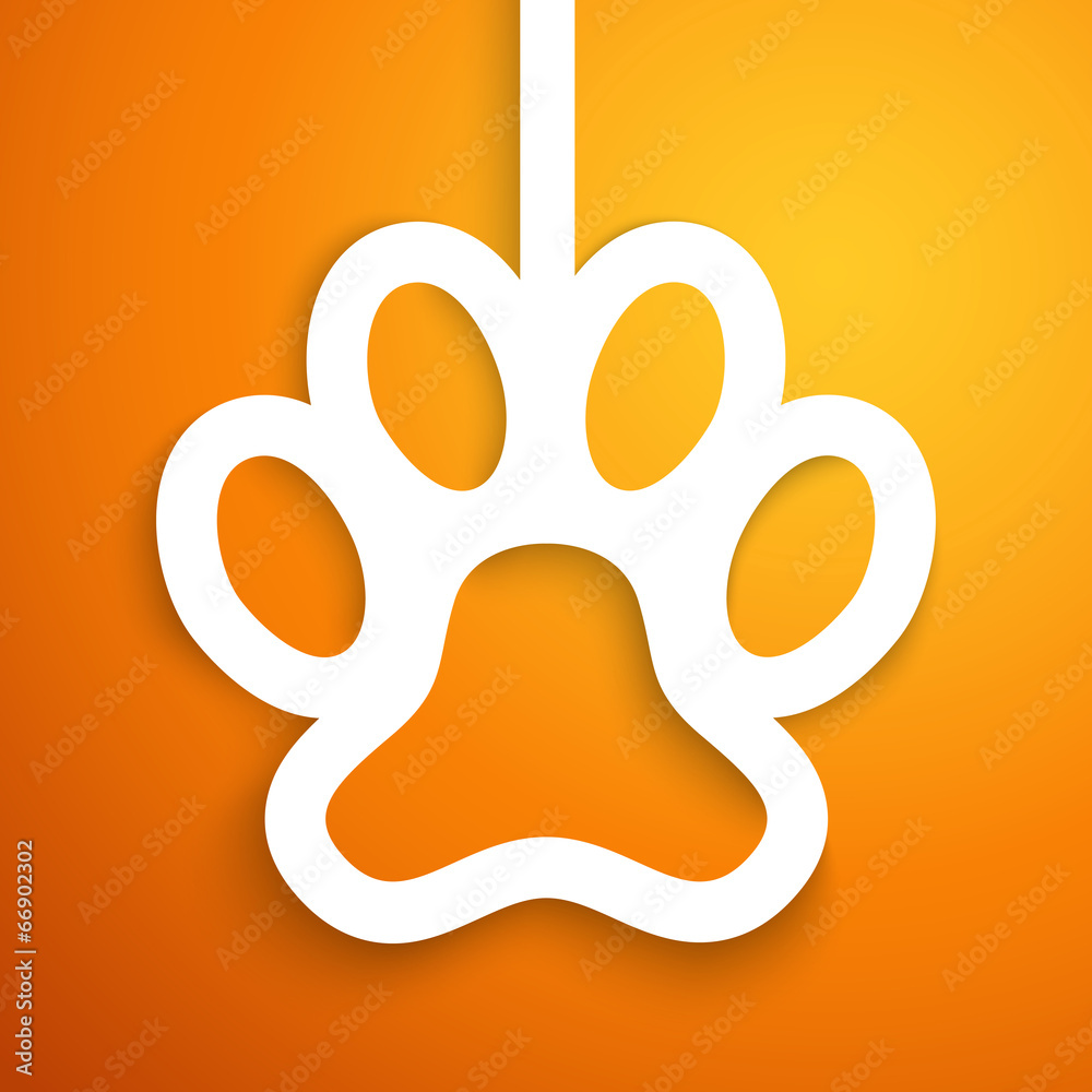 Applique dog track icon frame. Vector illustration Stock Vector | Adobe ...