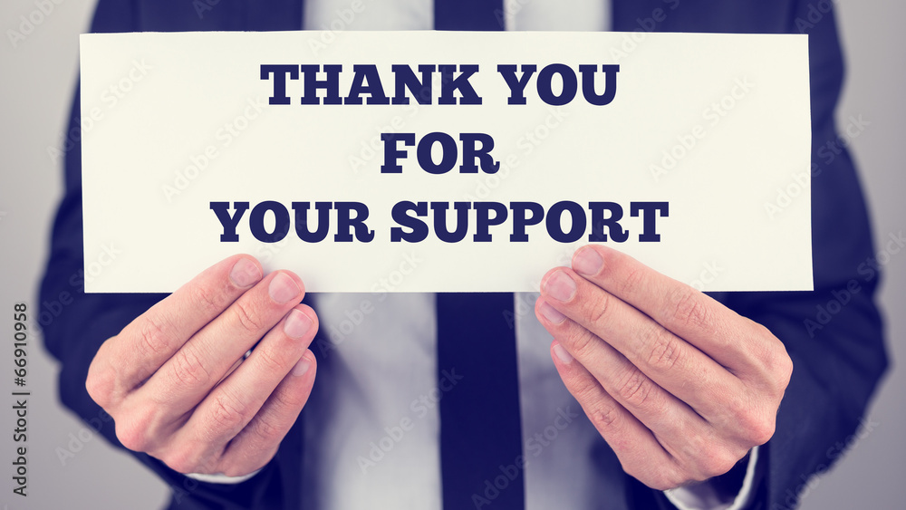 Thank you for your support Stock Photo | Adobe Stock