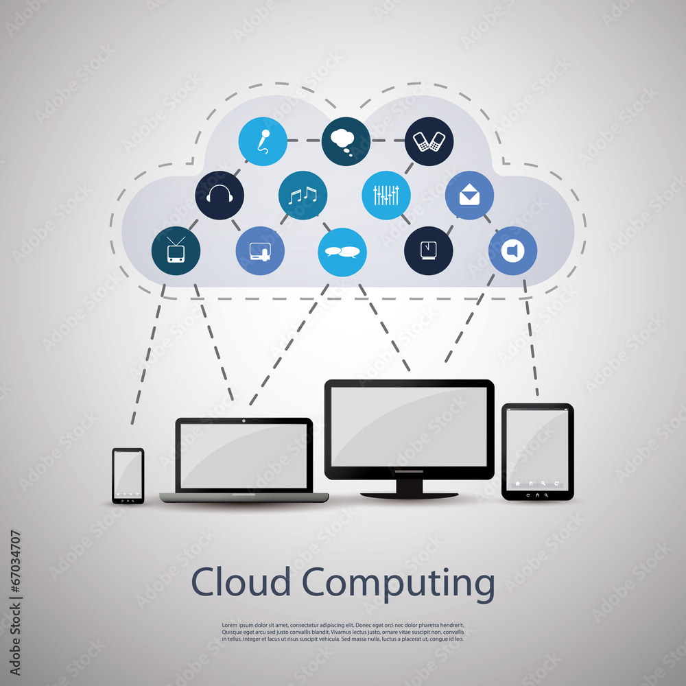 Cloud Computing Concept Stock Vector | Adobe Stock