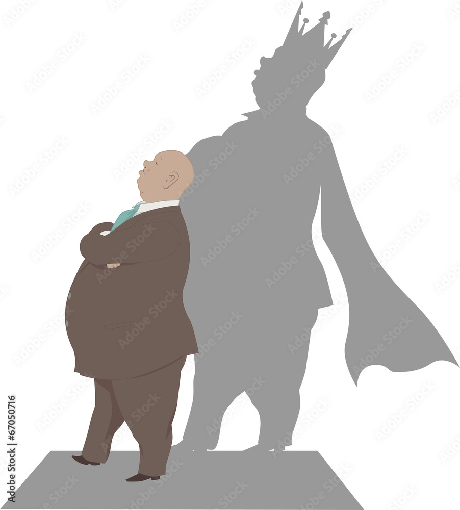 Arrogant person thinking he is a king of the world Stock Vector | Adobe ...