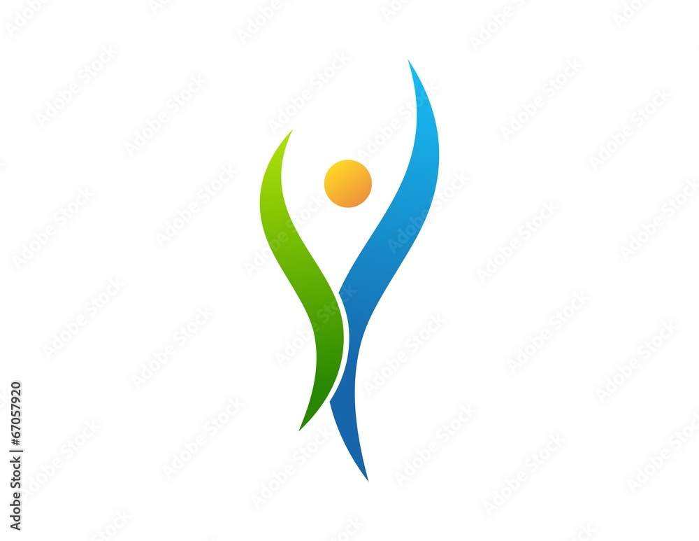 wellness people health logo, abstract nature plants life logo symbol ...