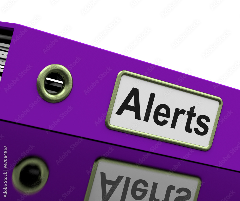 Alerts File Represents Paperwork Folder And Organization Stock ...