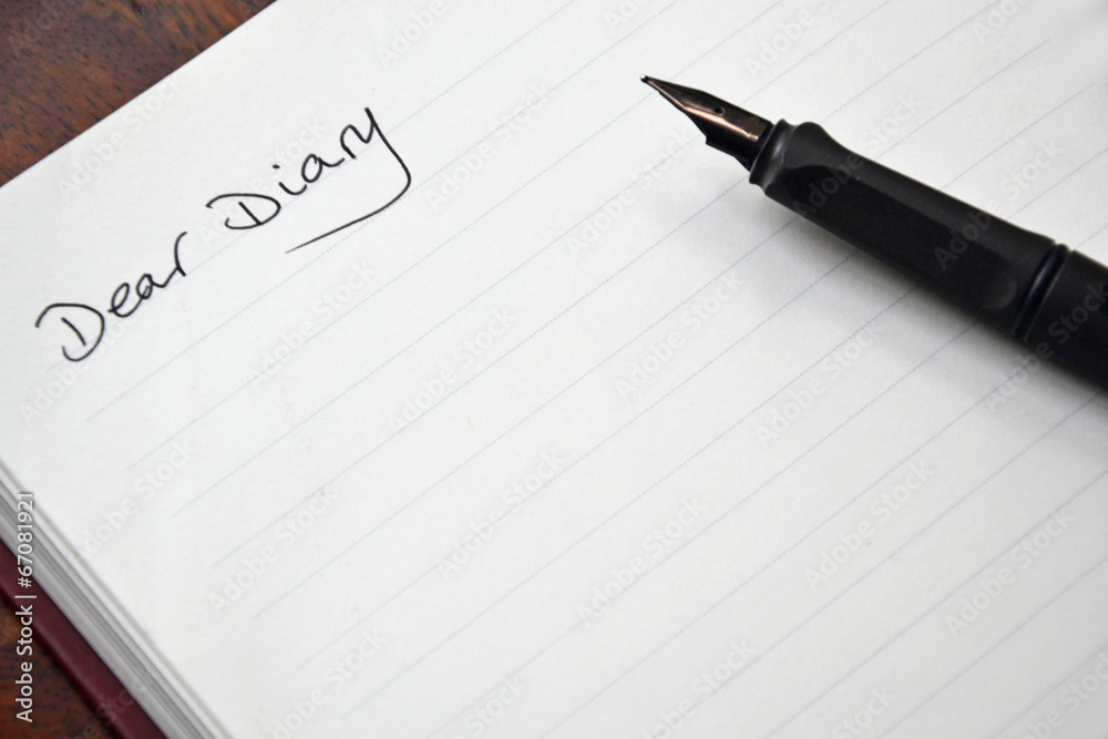 Diary entry Stock Photo | Adobe Stock