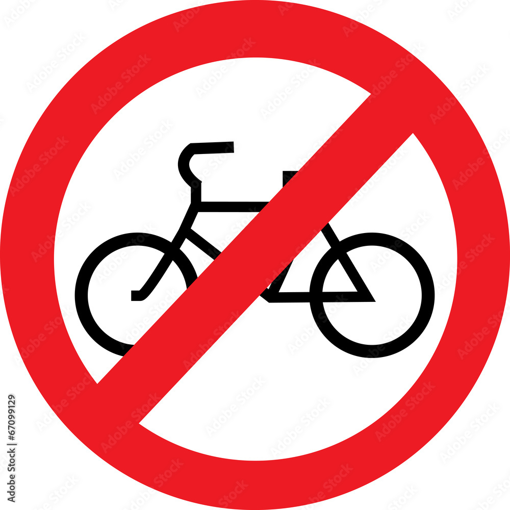 no bike allowed sign Stock Vector | Adobe Stock