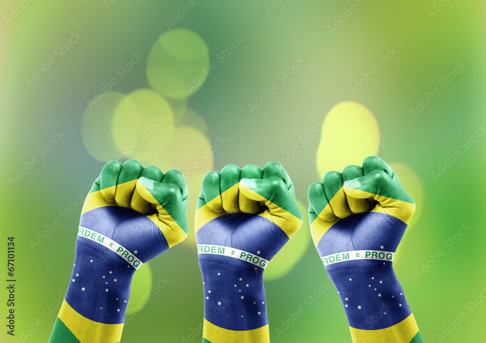 Torcida do Brasil Fundo Bokeh Stock Illustration | Adobe Stock