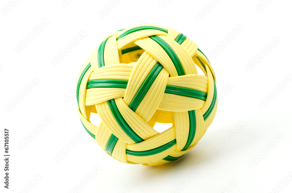 rattan ball isolated white background Stock Photo | Adobe Stock