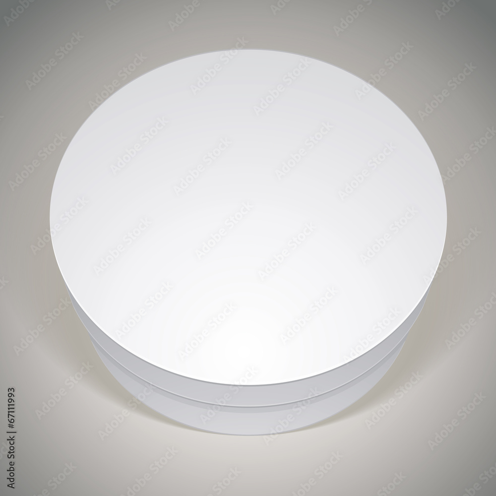 Vector blank round box, template for your package design, put yo Stock ...