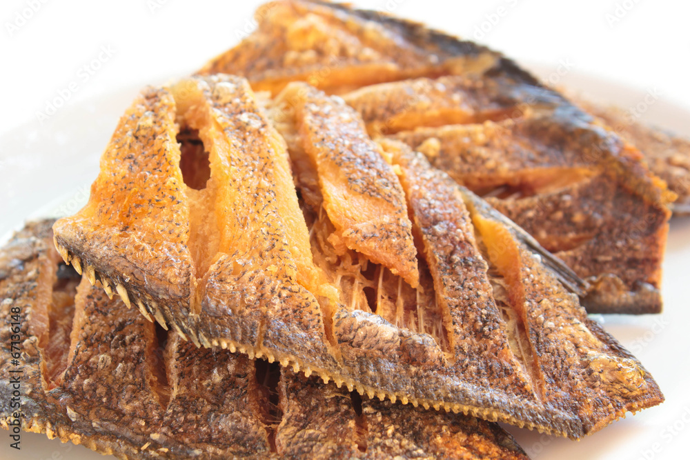 Trichogaster pectoralis, fried salid fish. Stock Photo | Adobe Stock