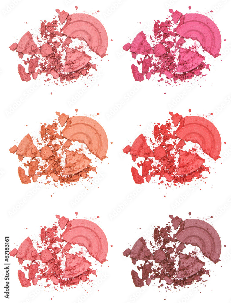 Different shades of powder blush Stock Photo | Adobe Stock