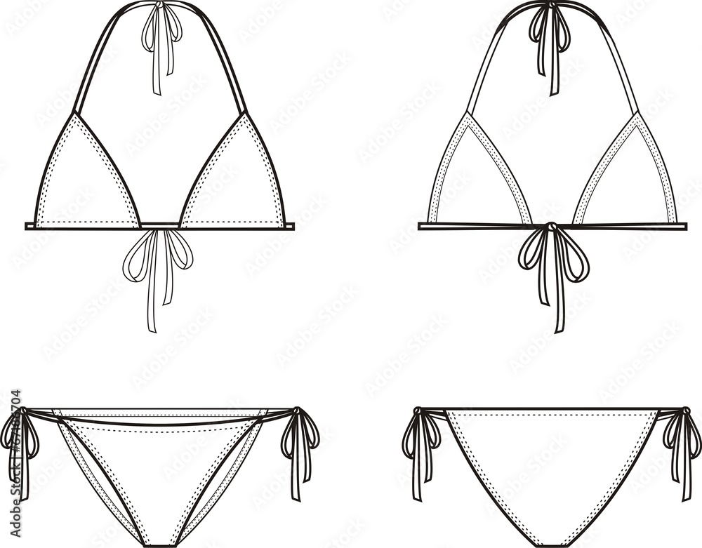 Vector Illustration Of Womens Bikini Stock Vector Adobe Stock