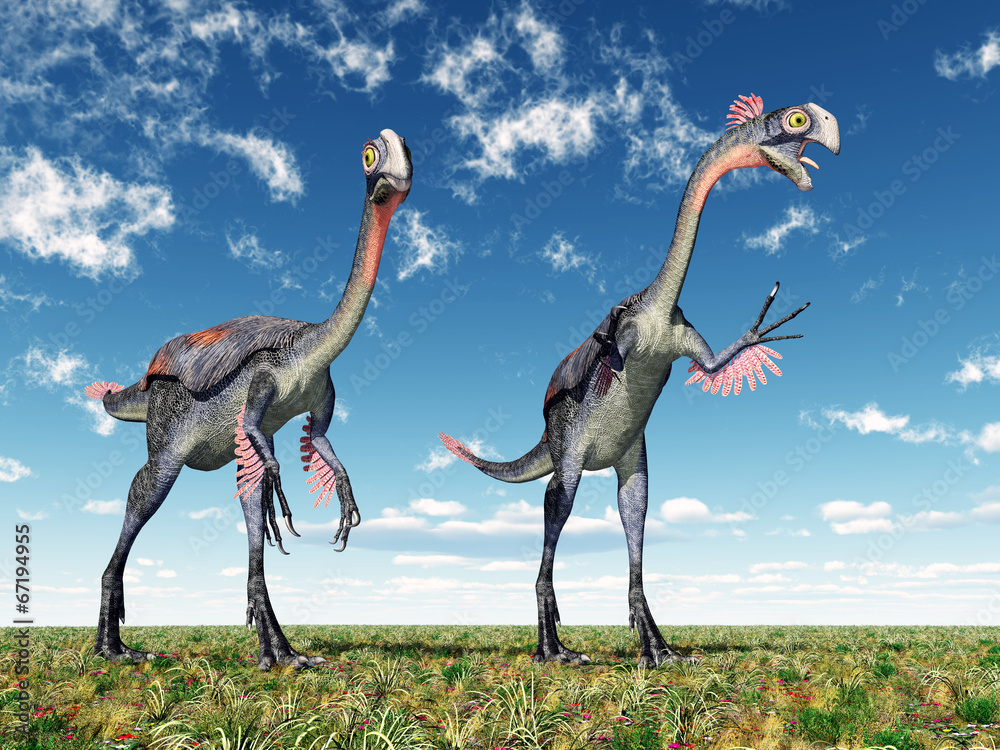 Dinosaur Gigantoraptor Stock Illustration | Adobe Stock